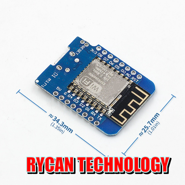 Wemos D1 mini Nodemcu lua wifi iot esp Tipe C - rycantechnology.com Wemos D1 mini Nodemcu lua wifi iot esp Tipe C - rycantechnology.com